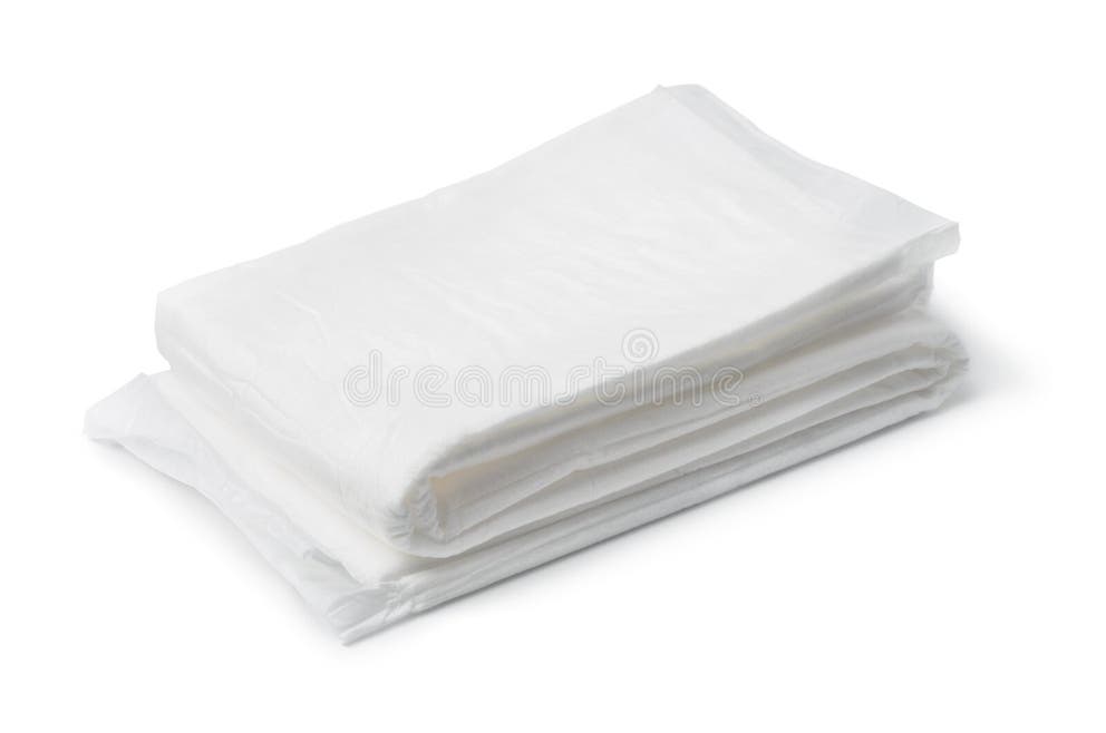 Folded Disposable Absorbent Pad Stock Photo - Image of hygienic ...