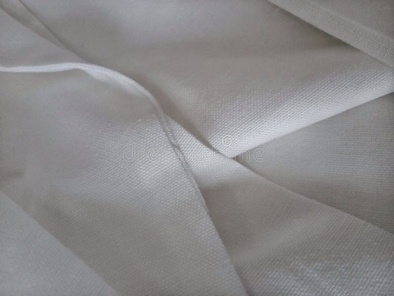 Folded Fabric Sheets. Rough Texture of White Cloth Surface for White ...