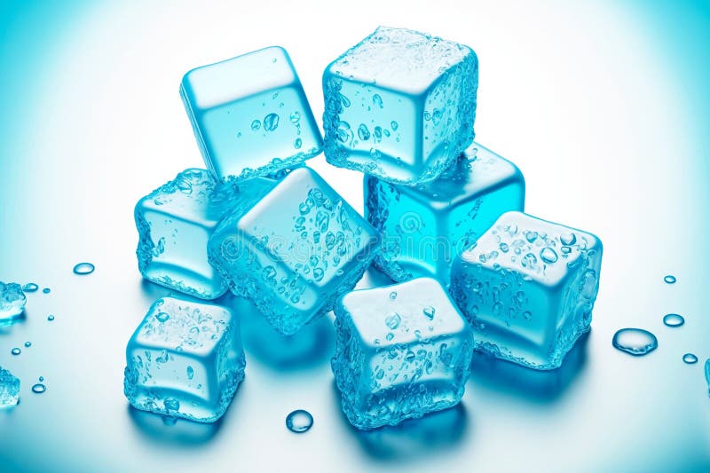 Folded Flat Ice Cubes of Blue Hue Isolated on White Background Stock ... Folded Flat Ice Cubes of Blue Hue Isolated on White Background Stock ...