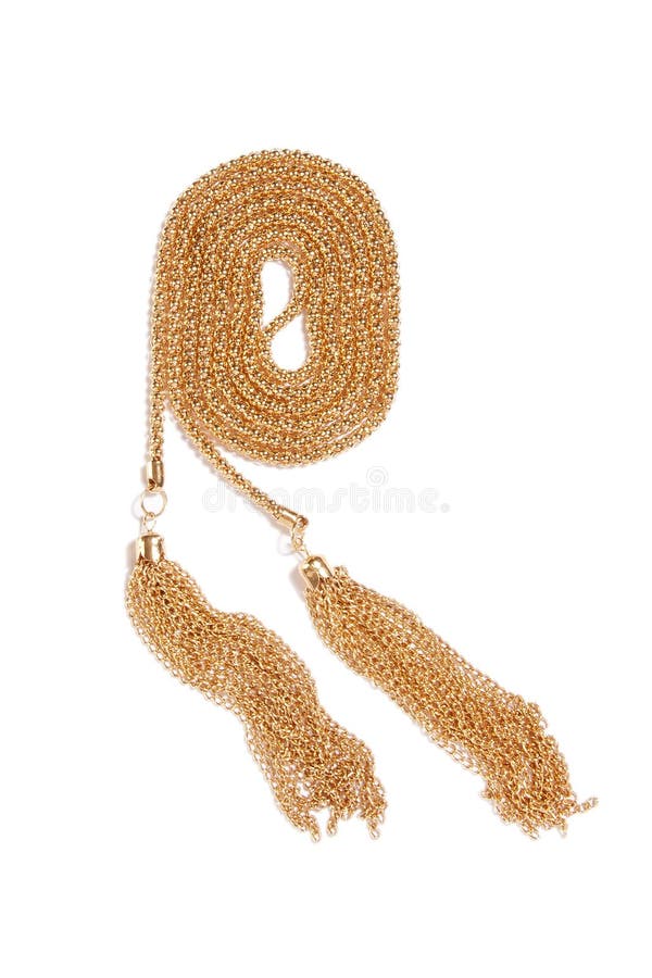 Folded golden chain belt stock photo. Image of folded - 24734648