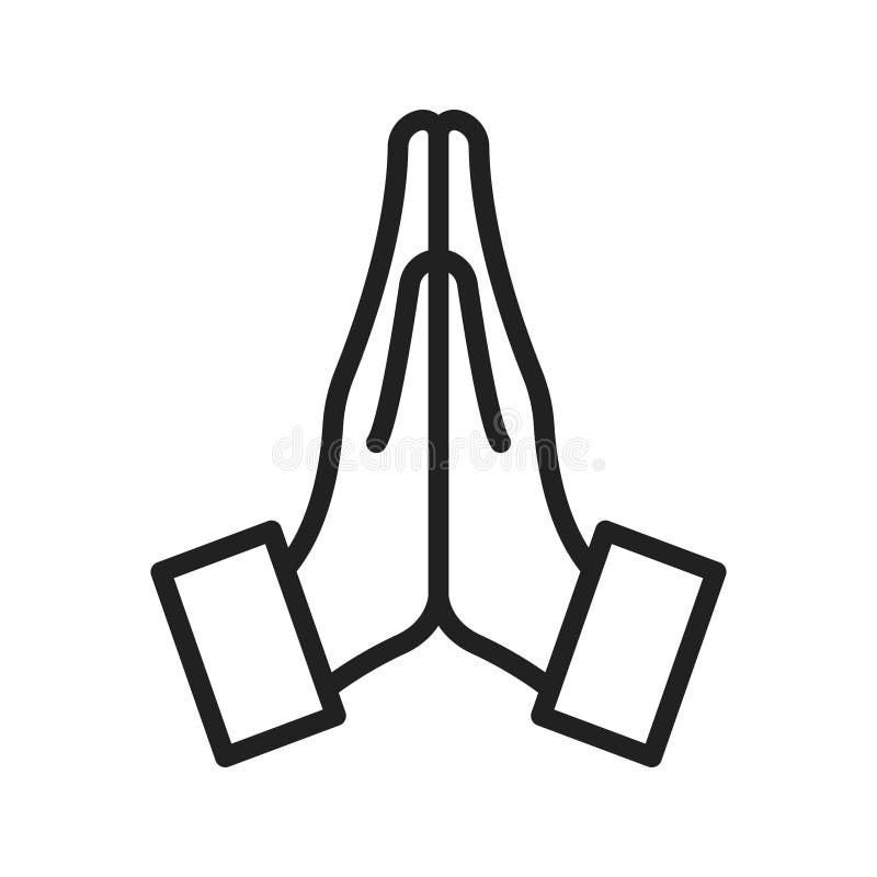 Folded Hands Icon Vector Image. Suitable for Mobile Apps, Web Apps and ...