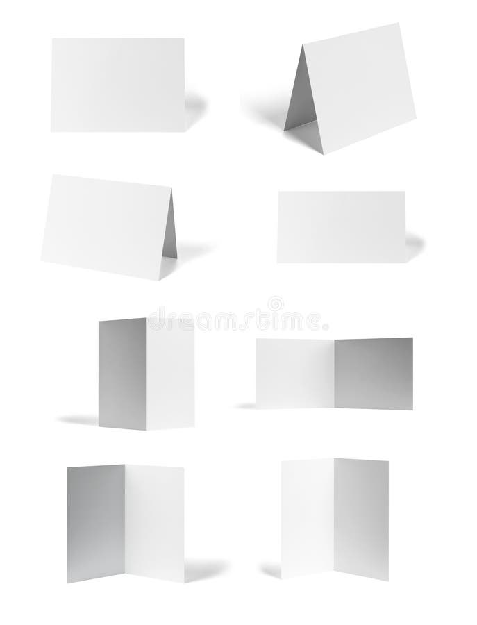 Folded Leaflet White Blank Paper Template Book Desktop Calendar Stock ...