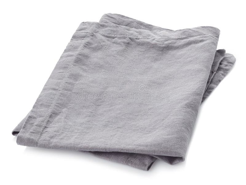 Folded Light Grey Cotton Napkin Stock Photo - Image of dishcloth, linen ...