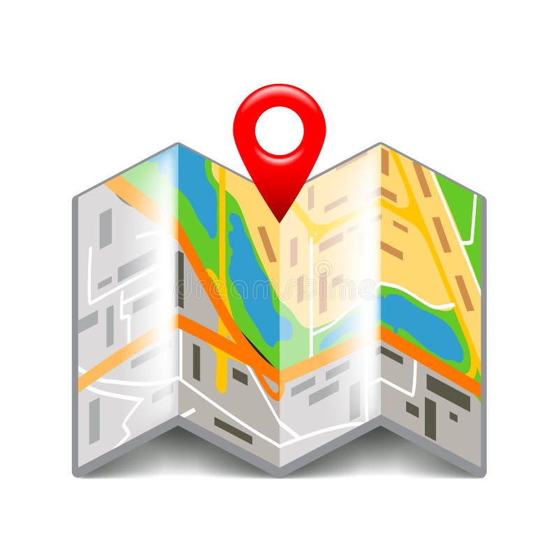 Folded map on white vector stock vector. Illustration of city - 65929221 Folded map on white vector stock vector. Illustration of city - 65929221