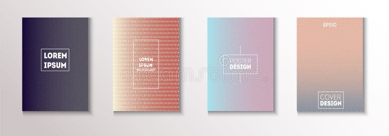 Folded Minimal Cover Vector Set. Funky Magazine Page Stock Vector ...