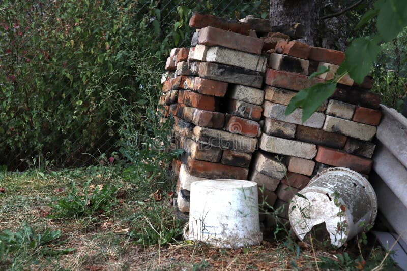 Folded Multicolored Brick Under a Tree Stock Photo - Image of design ...