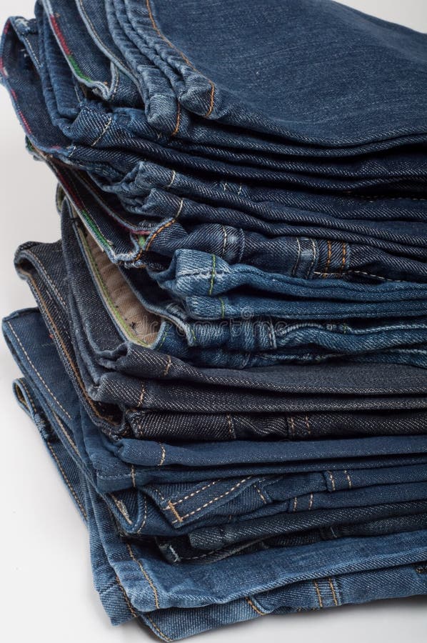 Folded New Blue Jeans stock photo. Image of folded, clothing - 11810672