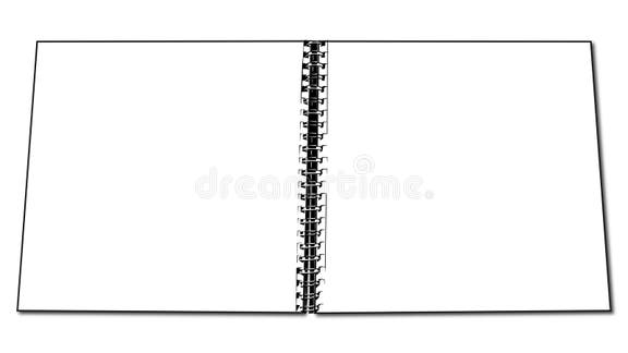 Folded Notebook on Rings for Notes, Open Notebook for Notes, White ...