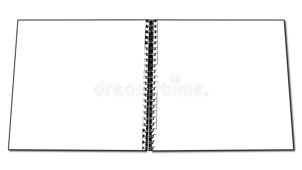 Folded Notebook on Rings for Notes, Open Notebook for Notes, White ...