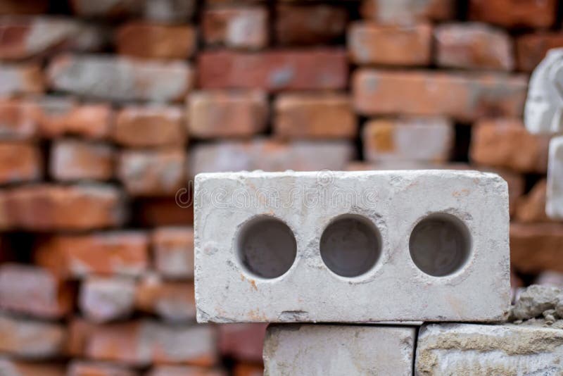 Folded Old Orange Brick, in the Foreground White Brick, for Repair and ...
