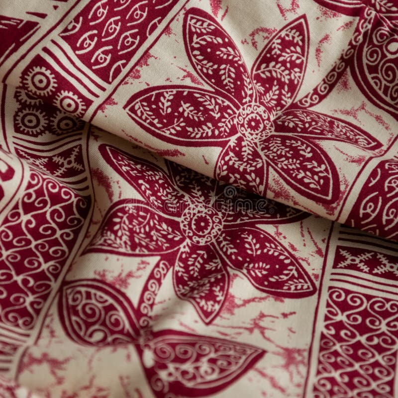 Folded Oriental Cloth. Crop View of Ethnic Fabric Stock Image - Image ...