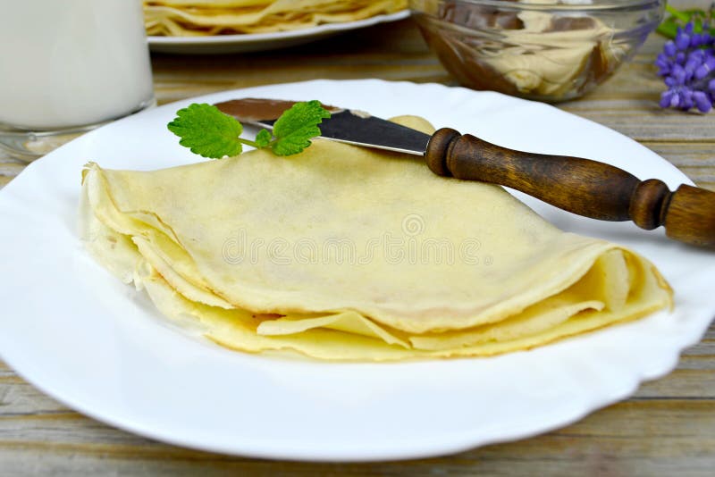Folded pancake stock image. Image of prepared, meal, homemade - 38857027