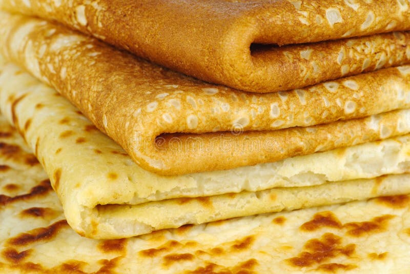 Folded pancakes stock photo. Image of diet, rolled, food - 152225864