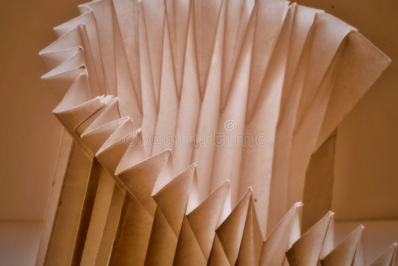 Folded Paper Abstract in Sepia Tone Stock Image - Image of creative ...