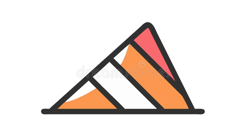 Folded Paper Cone Vector Icon, Abstract Shape Symbol, Vector Design ...