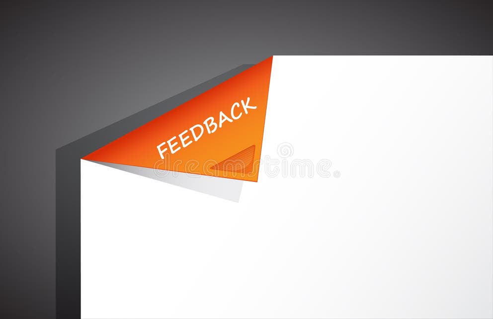 Folded Paper in the Corner with Feedback Text. Stock Vector ...