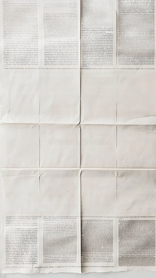 Folded Paper Document with Text in an Unknown Language Stock ...