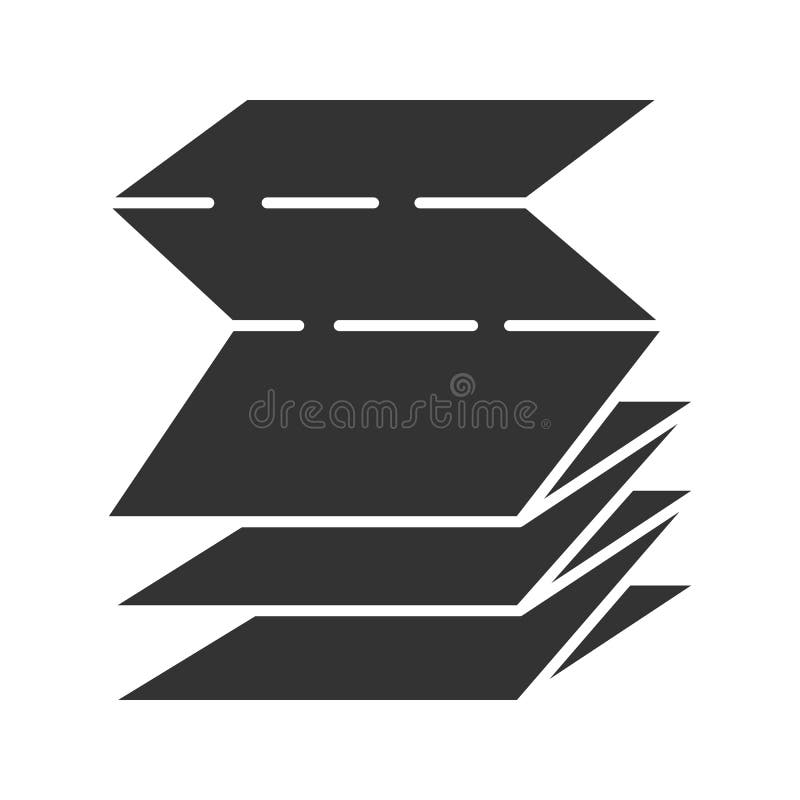 Folded Paper Leaflet Glyph Icon Stock Vector - Illustration of pamphlet ...