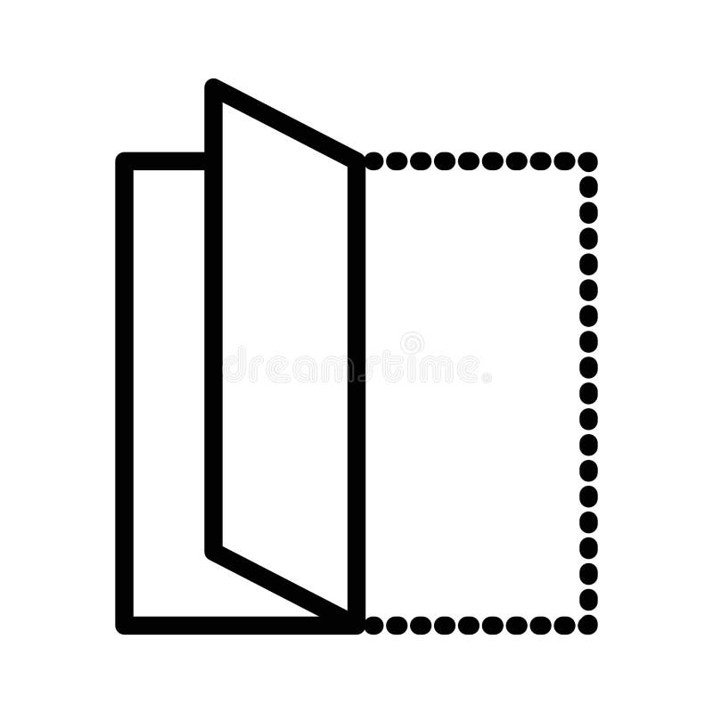 Folded Paper Linear Logo Mark in Black and White Stock Vector ...