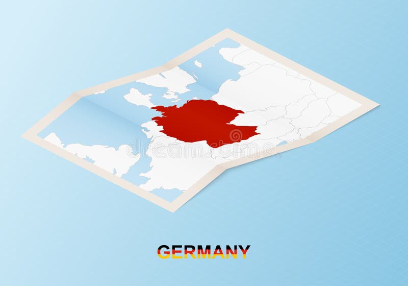 Germany Map Paper Folded Stock Illustrations – 14 Germany Map Paper ...