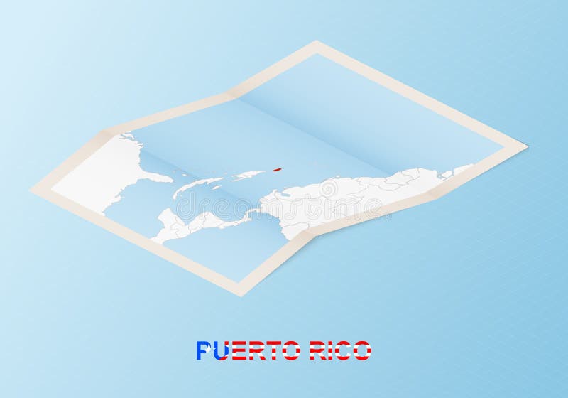 Puerto Rico Map Flag and Text Illustration Stock Vector - Illustration ...