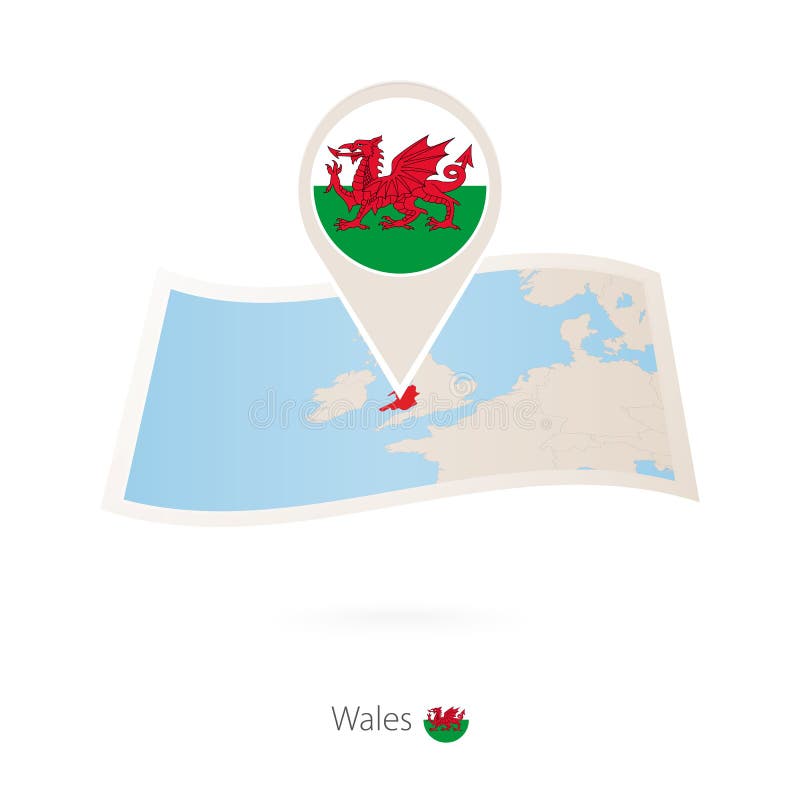 Infographic for Wales, Detailed Map of Wales with Flag Stock Vector ...