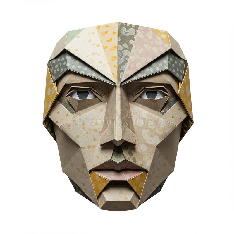 Folded Paper Mask Stock Illustrations – 152 Folded Paper Mask Stock ...