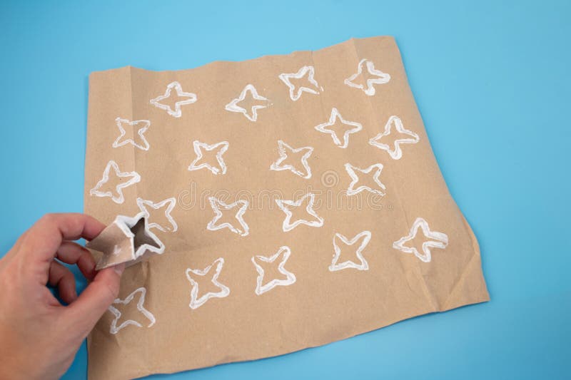 Folded Paper Roll into a Star Shape for DIY Kids Activity, Perfect for ...