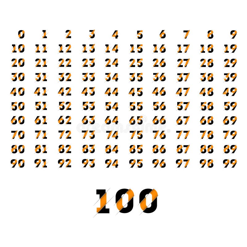 Folded Paper Set for Cut Design Numbers from Zero To Hundred with ...