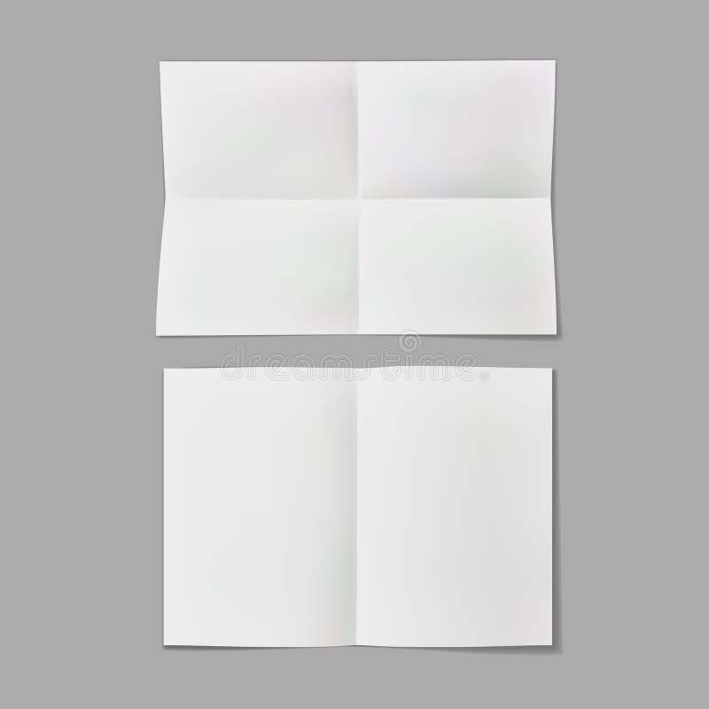 Folded Paper Sheet Note with Transparent Shadow Stock Vector ...