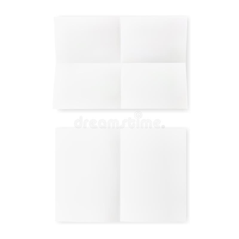 Folded Paper Sheet Note with Transparent Shadow Stock Illustration ...