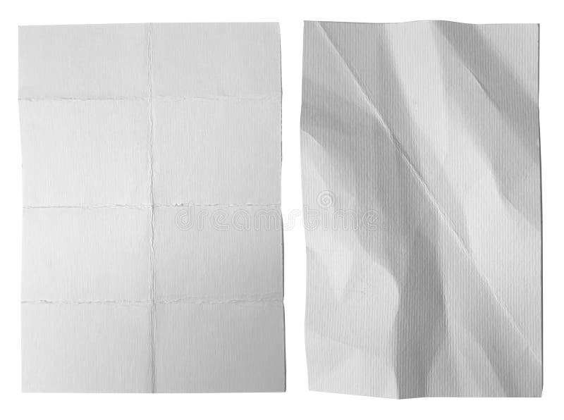 Folded Paper Texture. White Paper Sheet. Crumpled Paper or White Paper ...