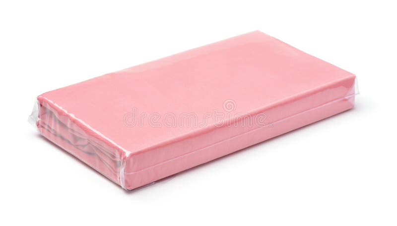 Folded Pink Cotton Bedding Sheets in Clear Plastic Bag Stock Photo ...
