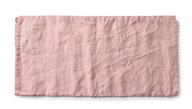 Folded pink cotton napkin stock image. Image of view - 273642189