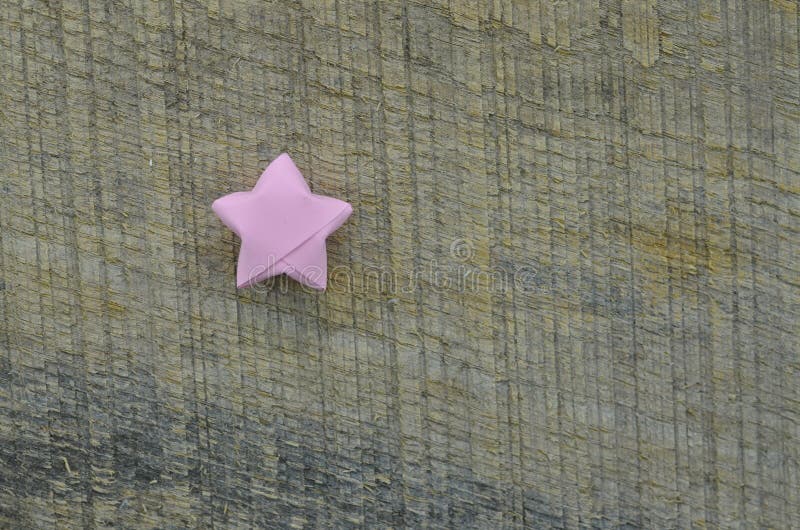 A Folded Pink Paper Star, Lovely Stock Image - Image of pink, handmade ...