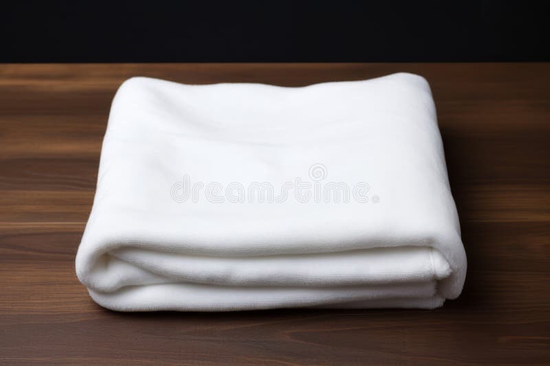 Folded Plain Blank White Baby Blanket. Generative AI Stock Illustration ...