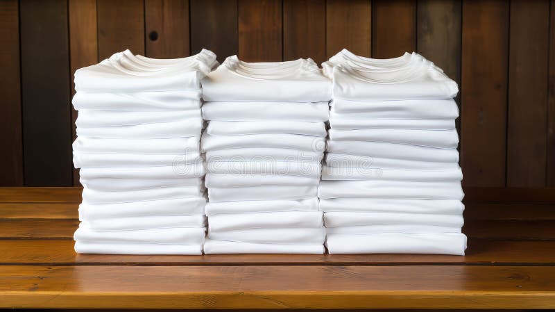 Folded plain white tee stock illustration. Illustration of versatile ...