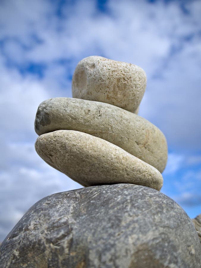 Folded Pyramid of Smooth Stones Stock Image - Image of monument ...