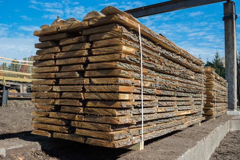 Folded Raw Boards in the Woodworking Industry, Ready for Loading Onto ...