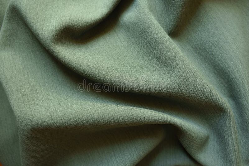 Folded Reseda Green Fabric with Herringbone Pattern Stock Image - Image ...