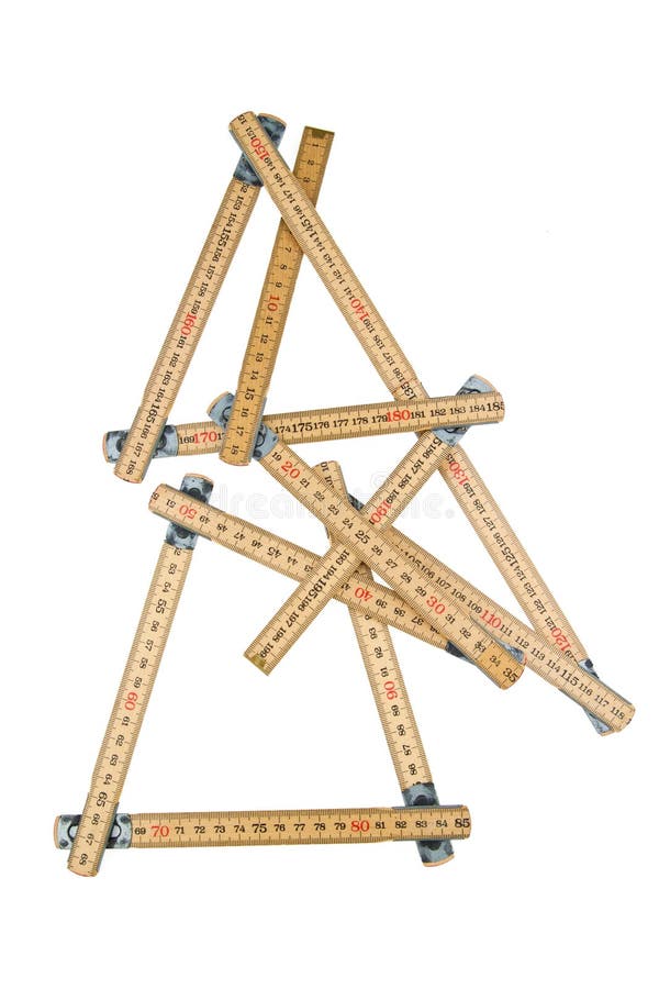 Folded ruler stock image. Image of carpenter, folding - 23995801