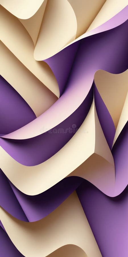 Folded Shapes in Purple Ivory Stock Photo - Image of abstract, design ...