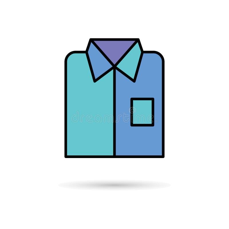 Folded Shirt Icon Vector Design Template Basic RGB Stock Illustration ...