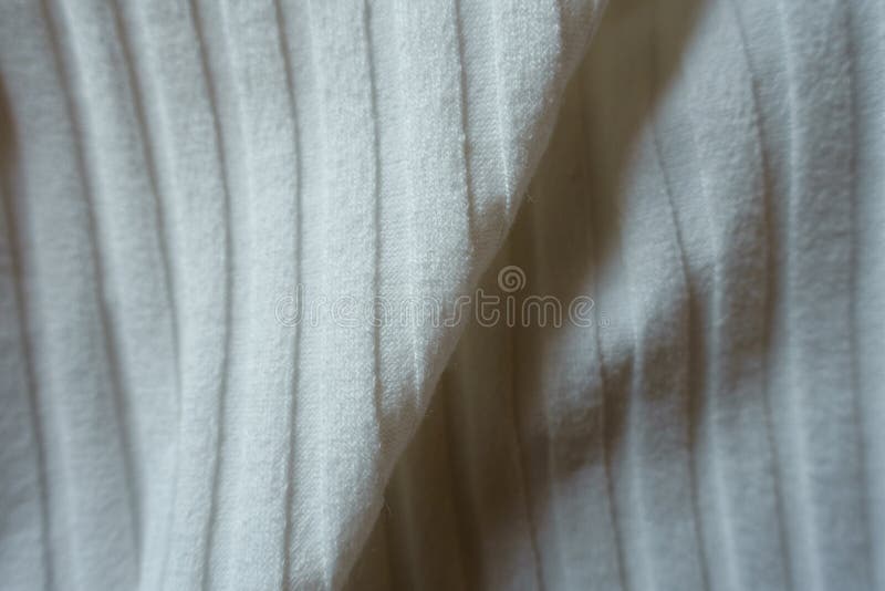 Folded White Cotton Ribbed Elastic Fabric Stock Photo - Image of ...