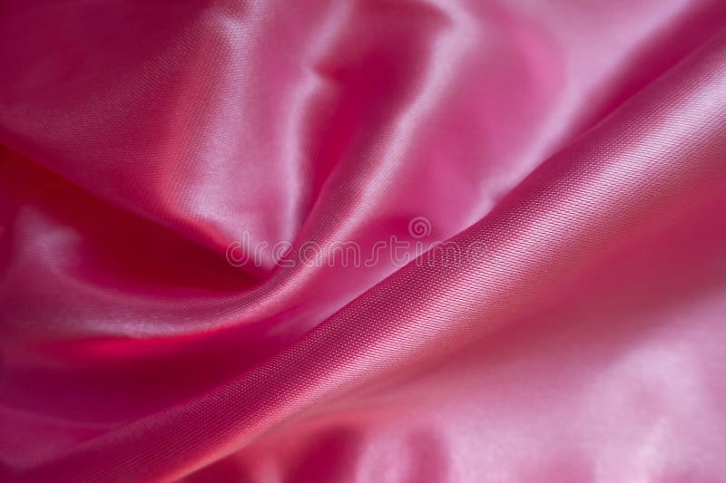 Folded Cold Pink Satin Polyester Fabric Stock Image - Image of folded ...