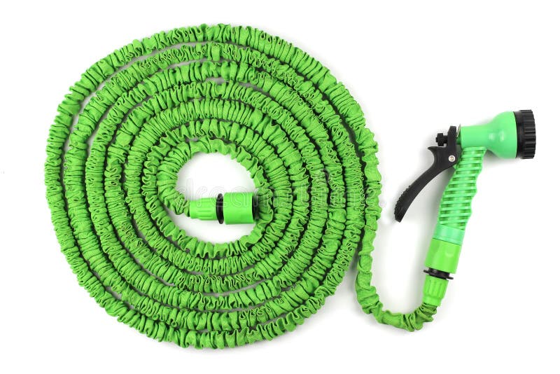 The Folded Spray Hose is Insulated on White Stock Image - Image of ...