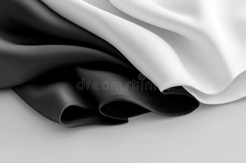 The Folded Square T-shirt Stack Mockup is Black and White Stock Image ...