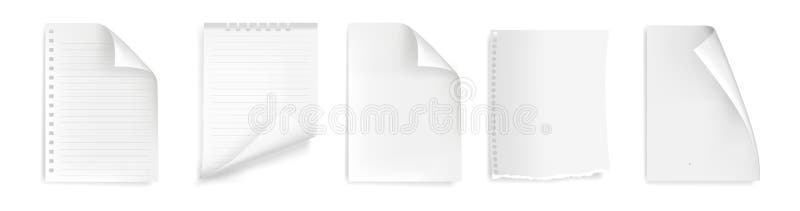 Folded Sticky Notes Empty Pages Stock Vector - Illustration of mail ...