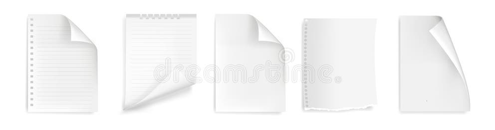 Folded Sticky Notes Empty Pages Stock Vector - Illustration of mail ...