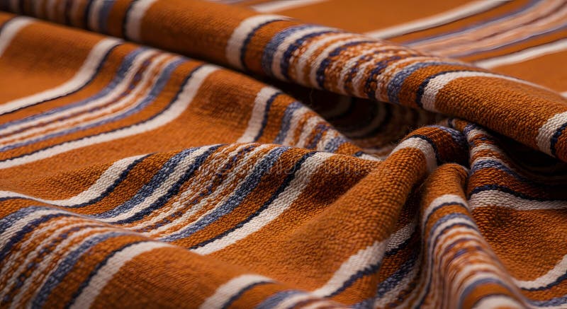 Folded Striped Fabric Texture in Warm Earth Tones Stock Illustration ...